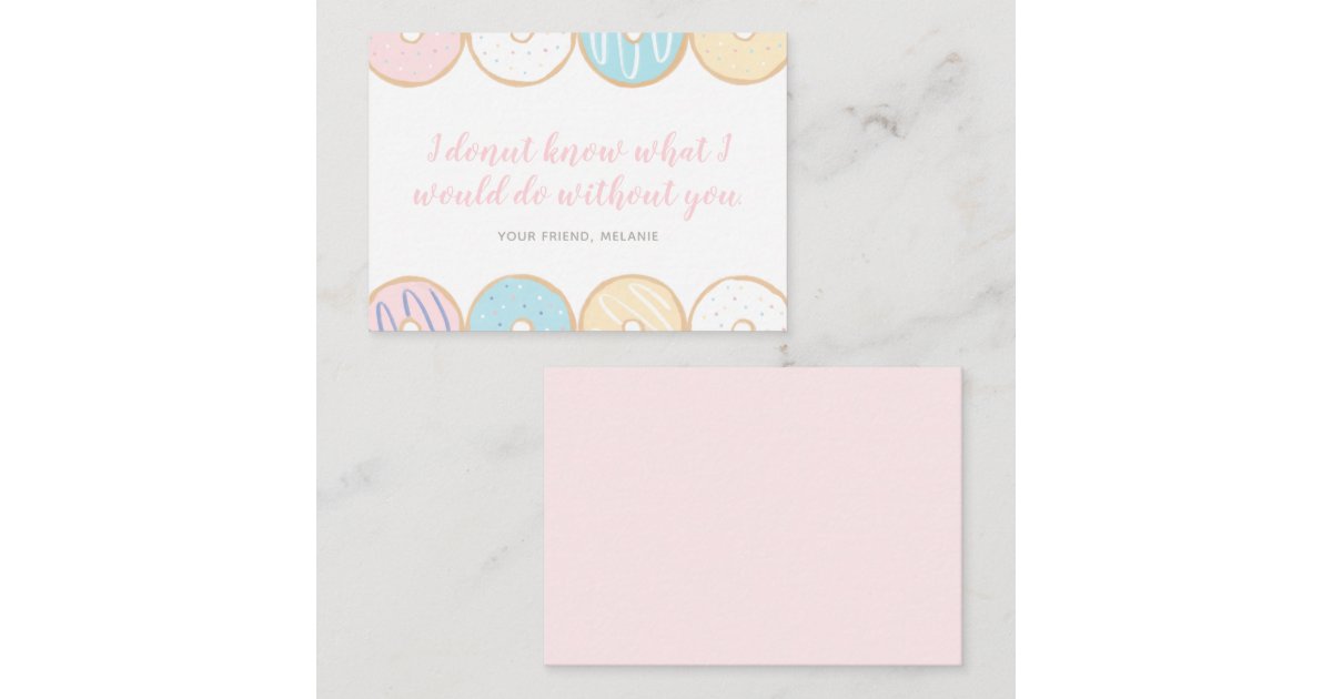 Donut Kids Classroom Valentine Day Note Card | Zazzle