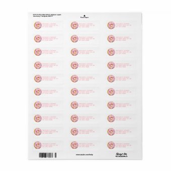 Donut Label | Zazzle