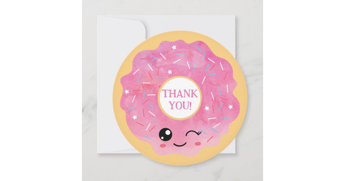 Donut Miss Out Thank You Card | Zazzle