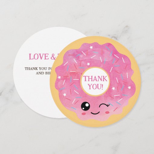 Donut Miss Out Thank You Card | Zazzle