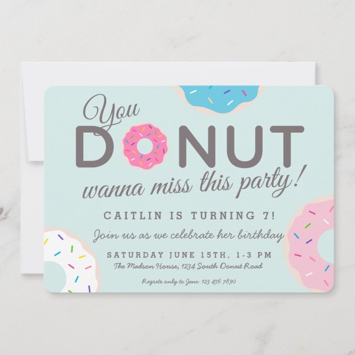 Donut Party Invitations | Donut Birthday Party | Zazzle.com