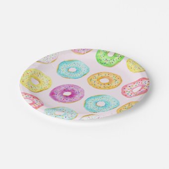 Donut Party Paper Plates | Zazzle
