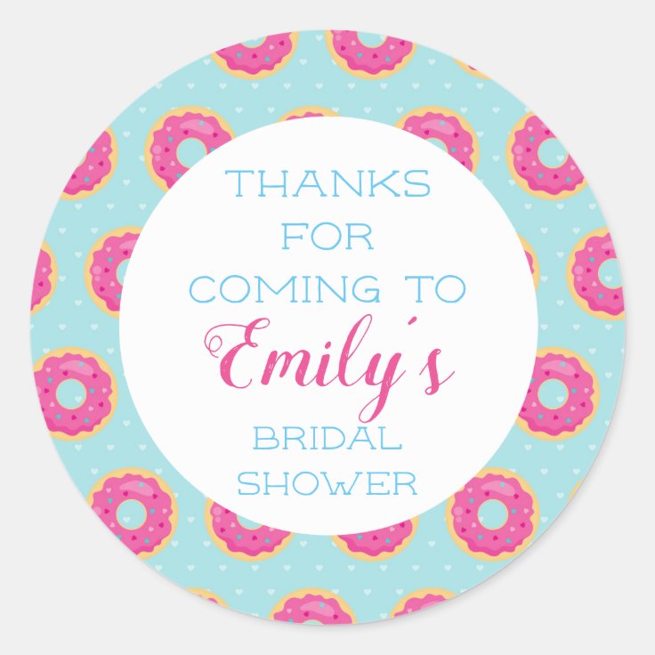 Donut Party Thank You Stickers | Zazzle