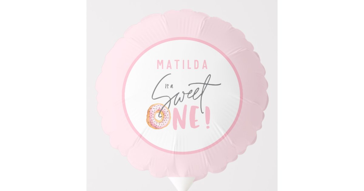 Donut sweet one 1st birthday party balloon | Zazzle