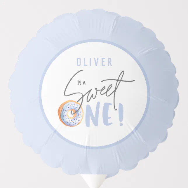 Donut sweet one 1st birthday party favor classic balloon | Zazzle