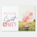 Donut sweet one 1st birthday party sign | Zazzle