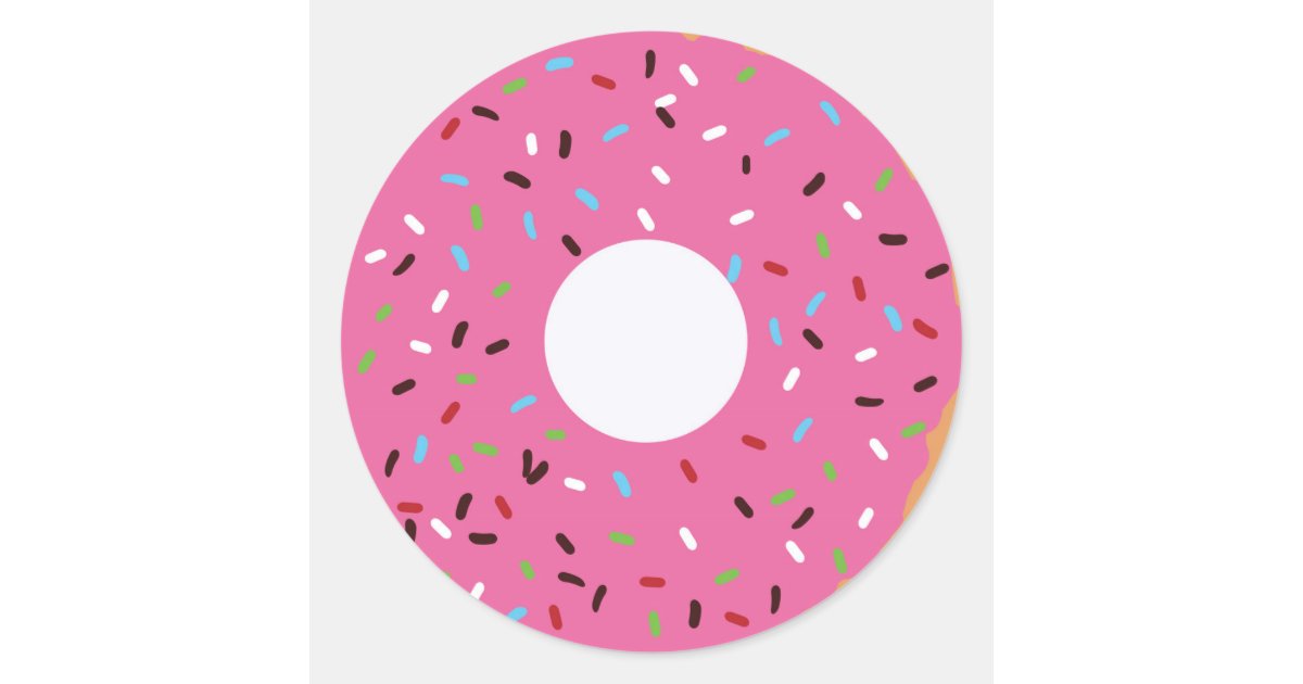 Donut Thank you Classic Round Sticker | Zazzle