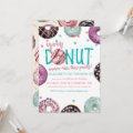 Donut Themed Birthday Invitation | Zazzle