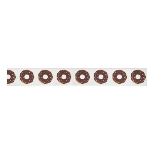 Donut themed Birthday Party Grosgrain Ribbon | Zazzle