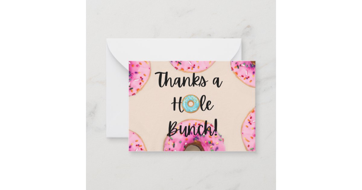 Donut themed Thank you cards | Zazzle