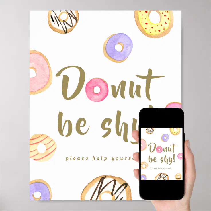 Donut Wall/Bar Party Sign | Zazzle