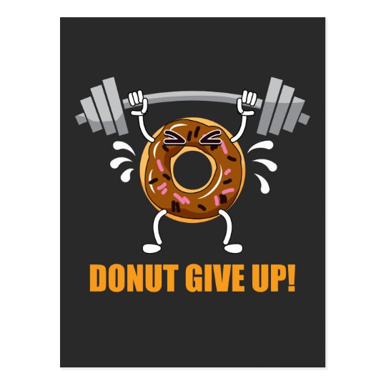 Donut Weight Lifting Fitness Gym Tshirt Donut Postcard | Zazzle.com