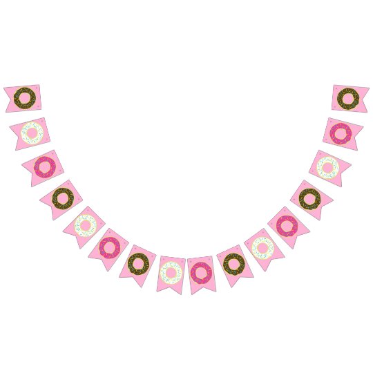 Donuts Colorful Doughnuts1st Birthday Party Theme Bunting Flags ...