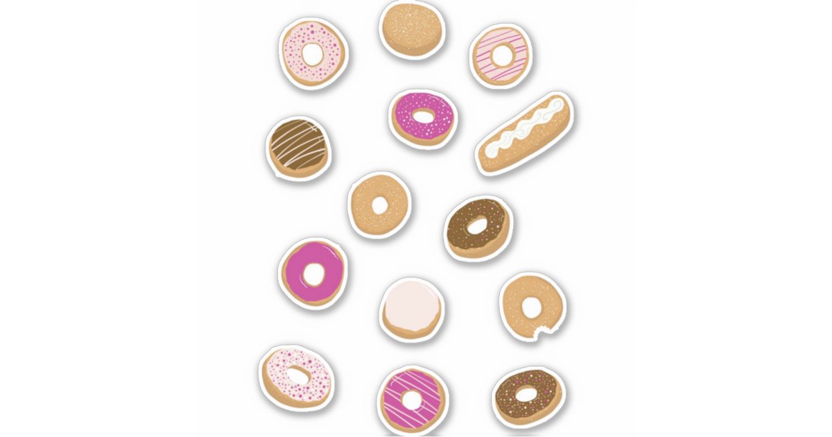 Donuts Sticker | Zazzle