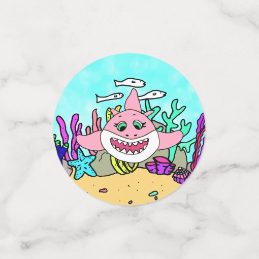 Doo DOO Doo Baby Shark Birthday Party Confetti | Zazzle
