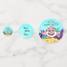 Doo DOO Doo Baby Shark Birthday Party Confetti | Zazzle