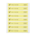 Doodle Bee Baby Shower Yellow Wrap Around Label | Zazzle