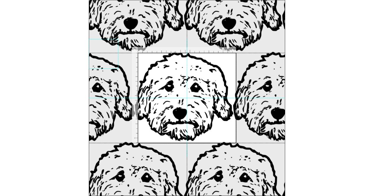 Doodle dog fabric - Goldendoodle, Labradoodle, | Zazzle