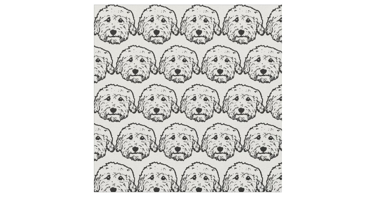Doodle dog fabric - Goldendoodle, Labradoodle, | Zazzle