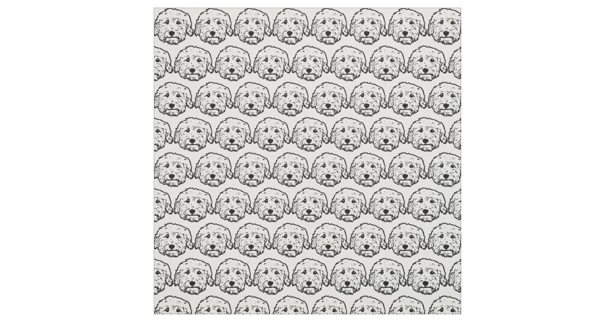 Doodle dog fabric - Goldendoodle, Labradoodle, | Zazzle