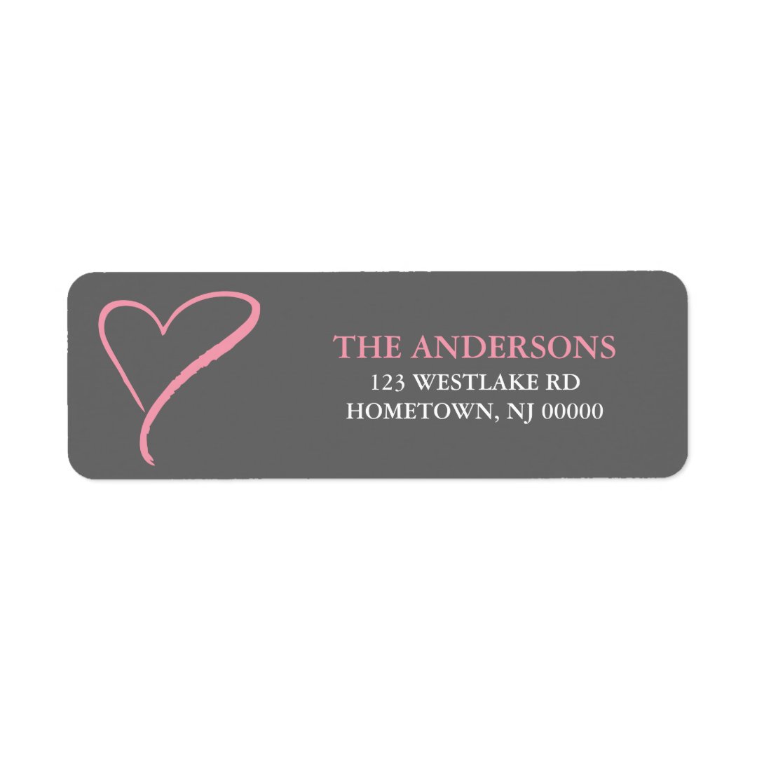 Doodle Heart Address Labels | Zazzle