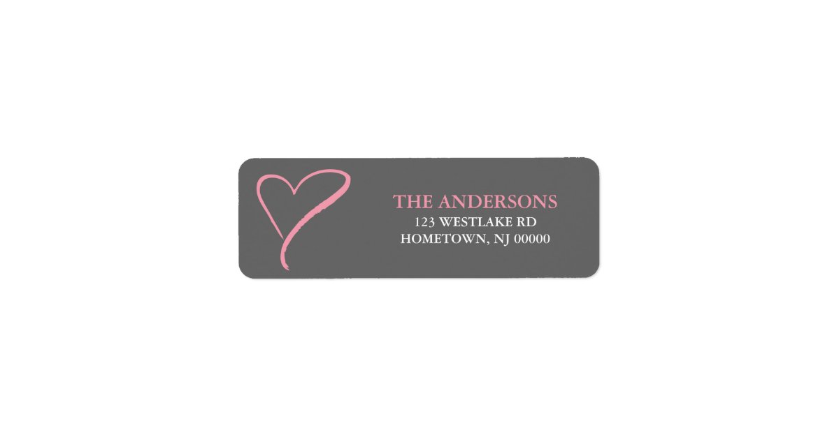 Doodle Heart Address Labels | Zazzle