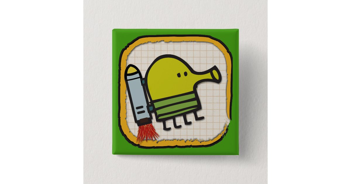 Doodle Jump Icon Square Button | Zazzle