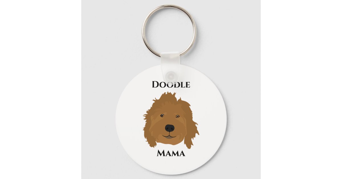 Doodle Mama Goldendoodle Keychain | Zazzle