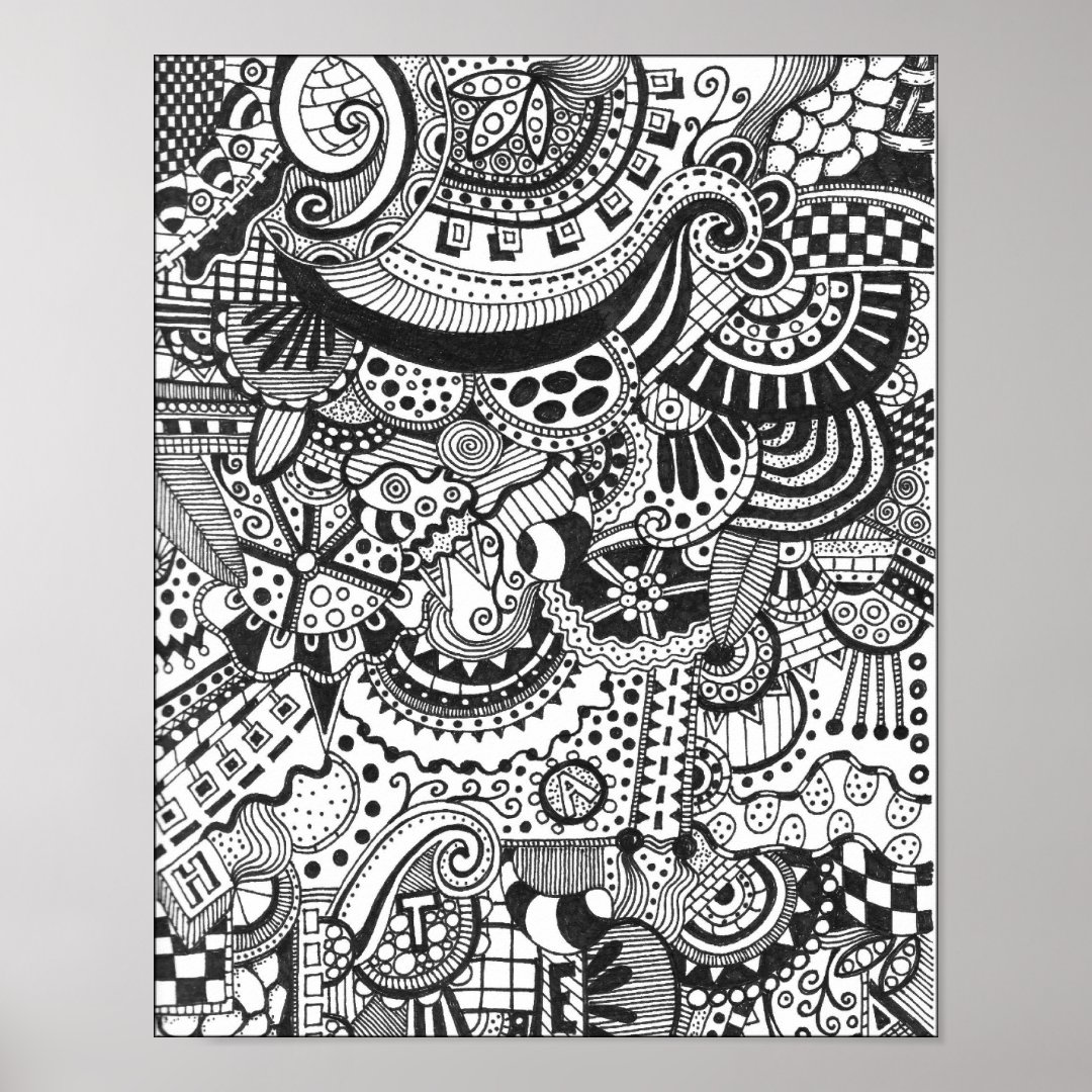 DOODLE POSTER | Zazzle