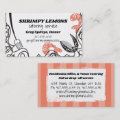 Doodle shrimp seafood chef catering business card | Zazzle