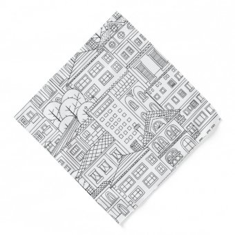 Doodle town pattern bandana | Zazzle