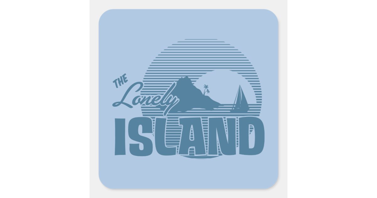 Dookie Island - Blue Square Sticker | Zazzle