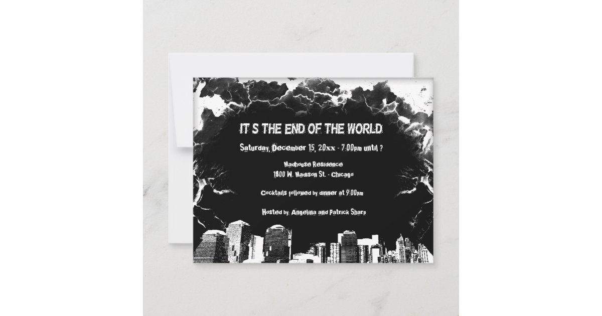Doomsday Party Specialty Invitation | Zazzle