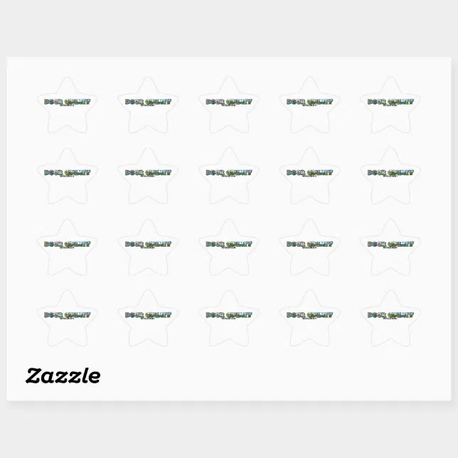 Door County Wisconsin Big Letter Star Sticker | Zazzle