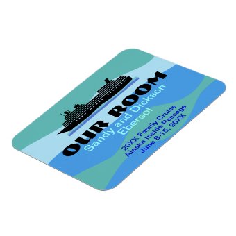 Door Magnet Cruise Ship Room ID and Memento Custom | Zazzle