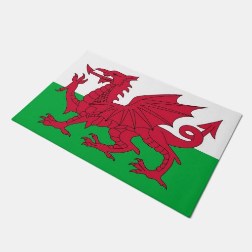 Door Mat with Flag of Wales, United Kingdom | Zazzle