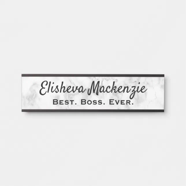 Door Sign Signs Office Name Plate Boss Gift | Zazzle