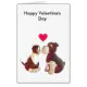 Door Stop Dog and Cat Editable Valentine's Card | Zazzle