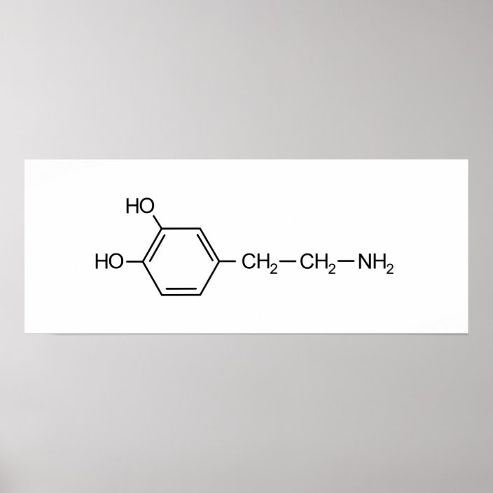 dopamine chemical formula drug dope chemistry elem poster | Zazzle.com