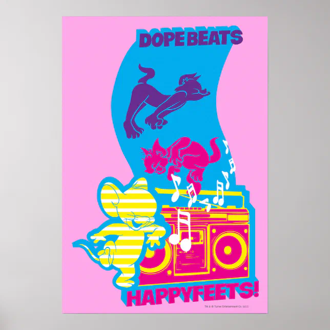 Dope Beats Happy Feets Poster | Zazzle