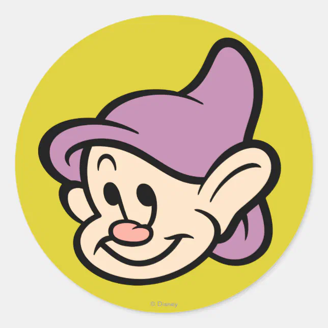 Dopey 1 classic round sticker | Zazzle