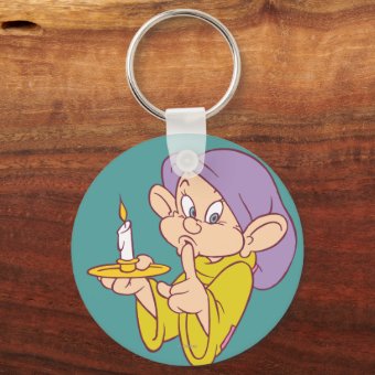 Dopey Holding a Candle Keychain | Zazzle