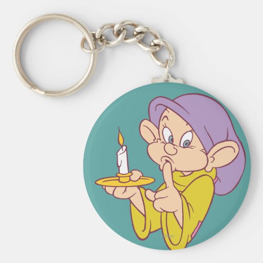 Dopey Holding a Candle Keychain | Zazzle.com