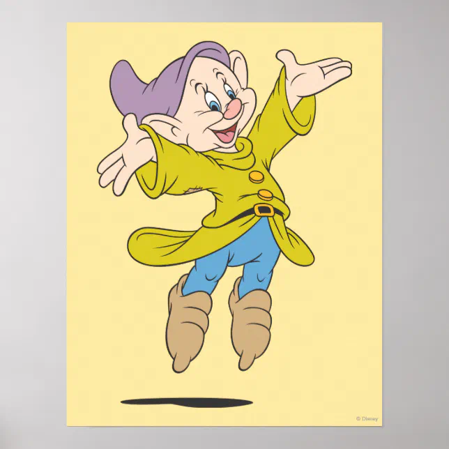Dopey Jumping Poster | Zazzle