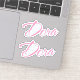Dora Name in Pink x2 Sticker | Zazzle