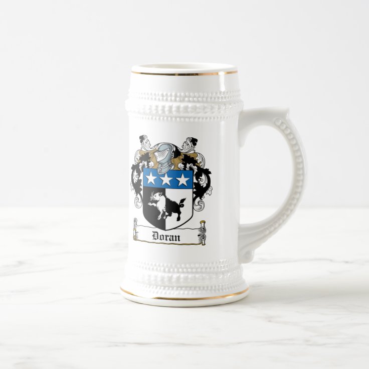 Doran Family Crest Beer Stein | Zazzle