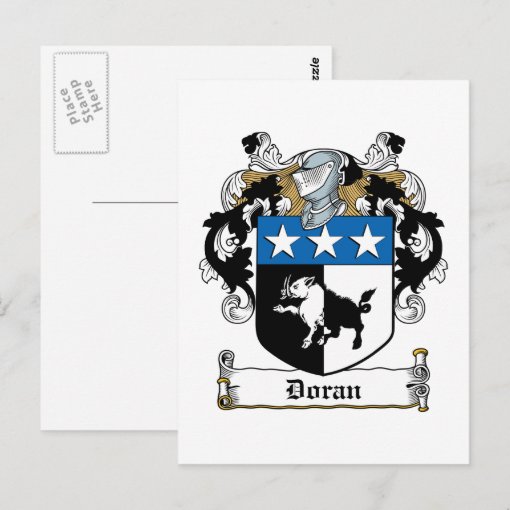 Doran Family Crest Postcard | Zazzle