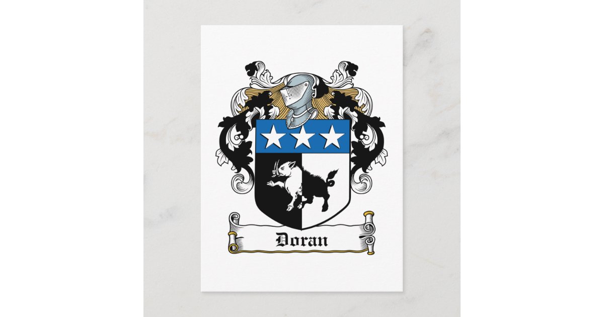 Doran Family Crest Postcard | Zazzle
