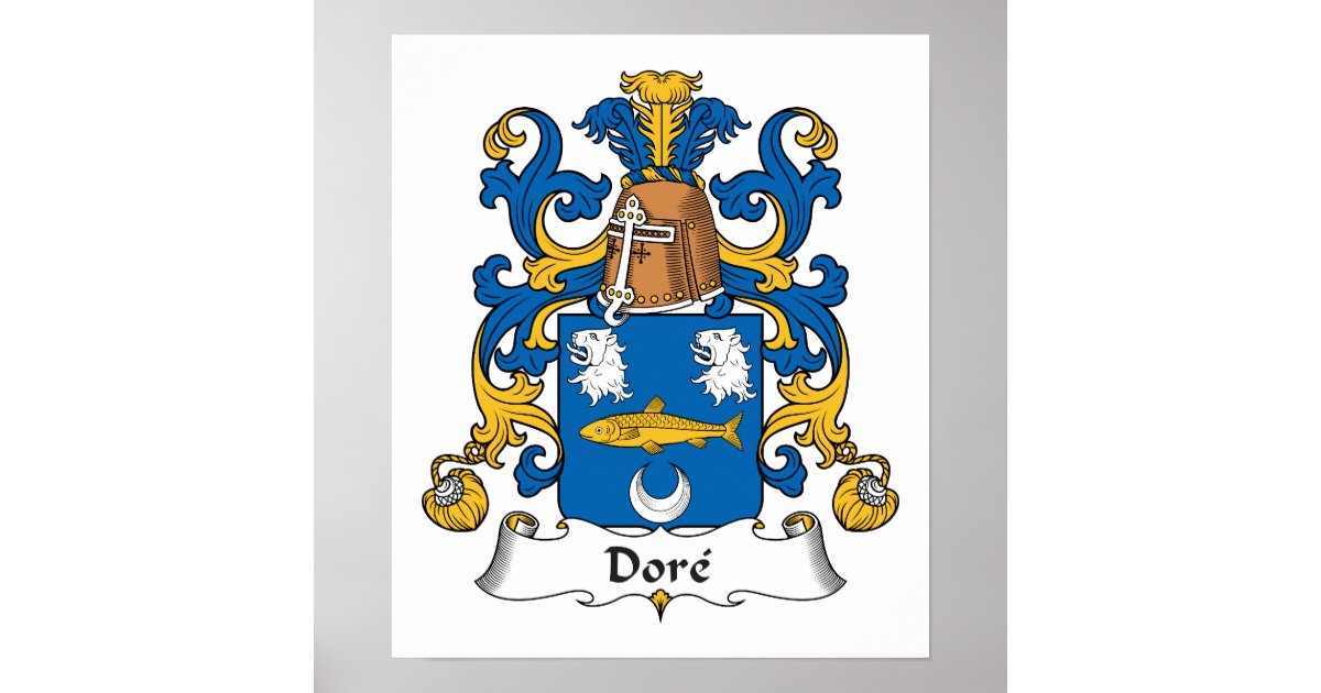 Dore Family Crest Poster | Zazzle