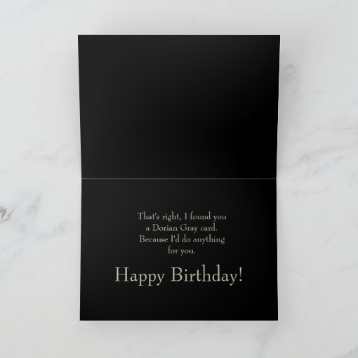 Dorian Gray Birthday Card | Zazzle